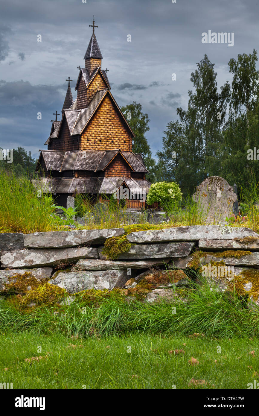 Heddal Stave Church, Notodden, Telemark, Norway Stock Photo - Alamy