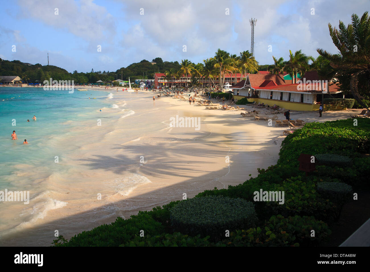 Long Bay Beach on Antigua in the Caribbean Stock Photo - Alamy
