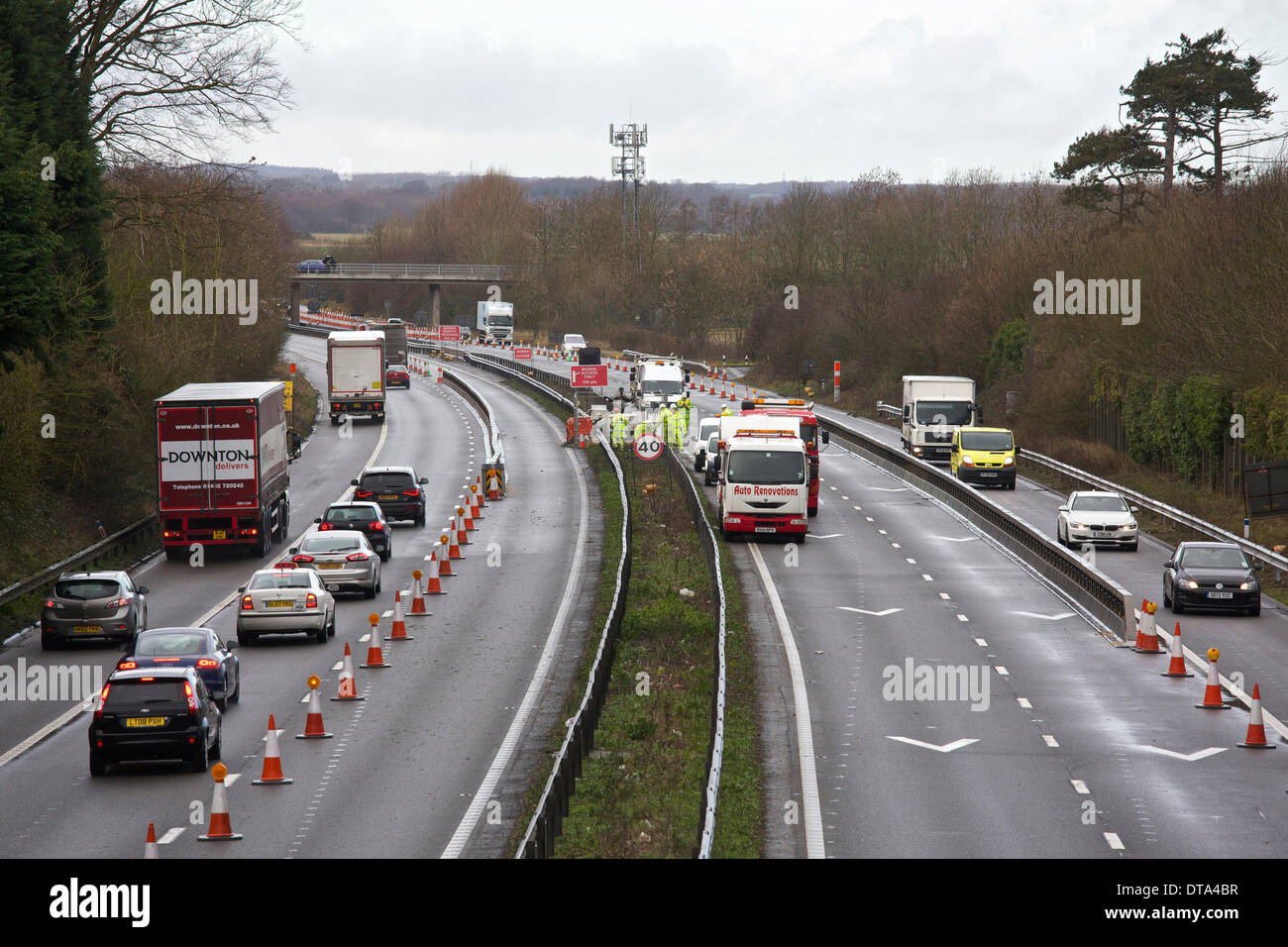 The M2 partially reopens as engineers still carry out emergency repairs ...