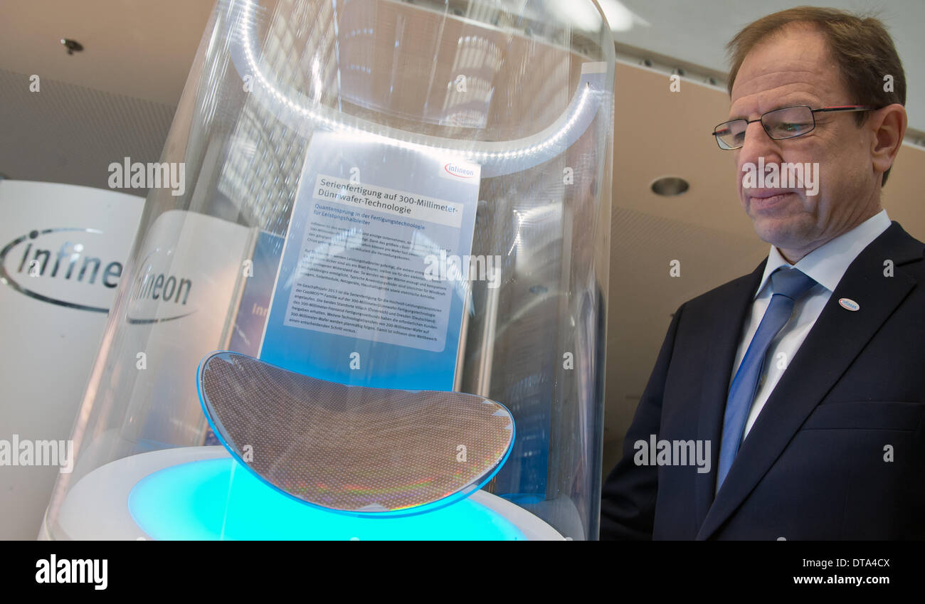 Munich, Germany. 13th Feb, 2014. Reinhard Ploss, CEO of chip ...