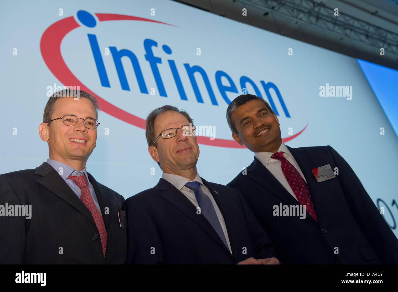 Munich, Germany. 13th Feb, 2014. CFO of Infineo Dominik Asam (L-R ...