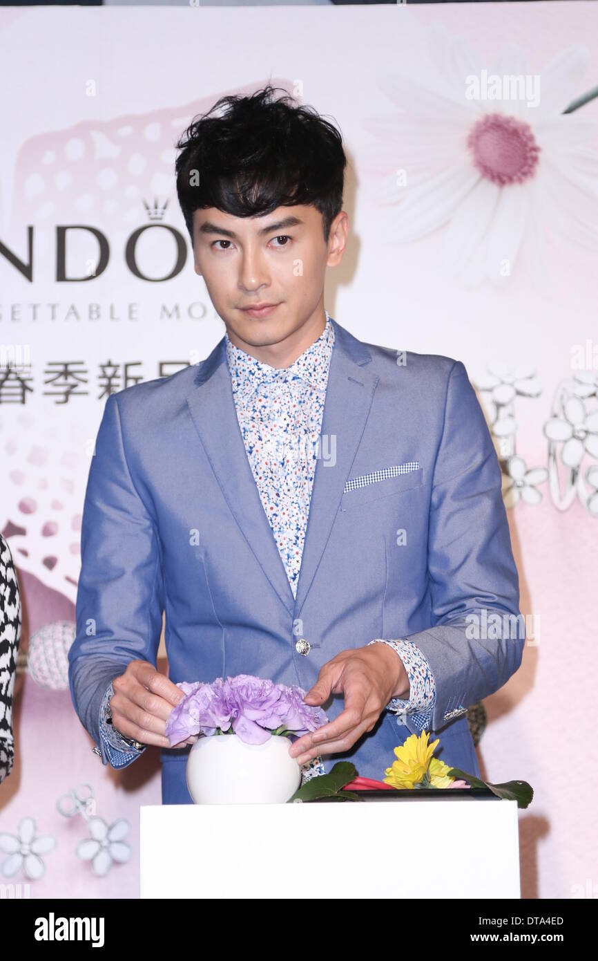 Taipei, China. 12th Feb, 2014. Actor Joseph Cheng attends commercial ...