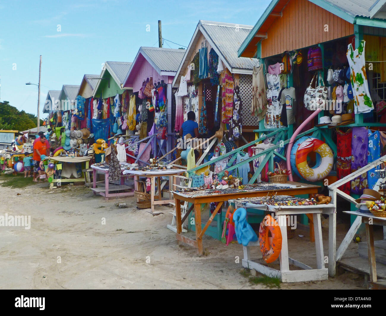Antigua - shopping mall at Long Bay Beach Stock Photo - Alamy