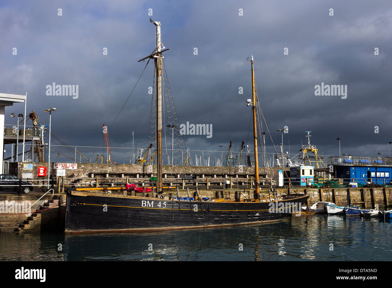 Brixham fishing fleet,Brixham,Torbay, old, deck, bow, cruise, rough ...