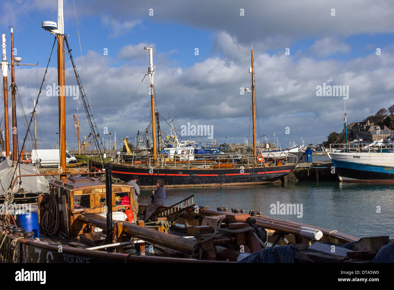 Brixham fishing brixham fleet old deck hi-res stock photography and ...