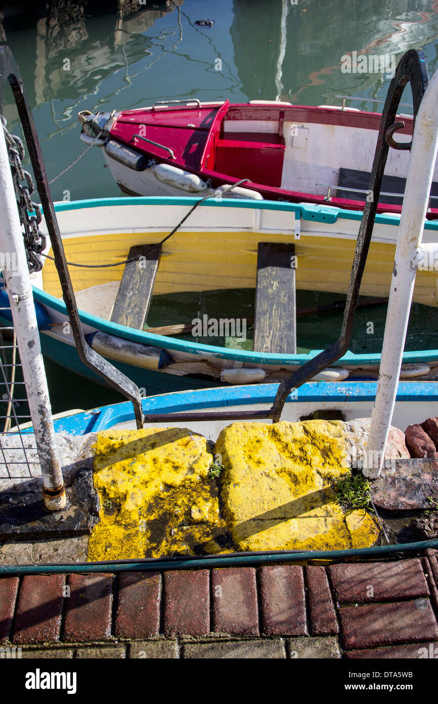 Brixham fishing fleet,Brixham,Torbay, old, deck, bow, cruise, rough ...