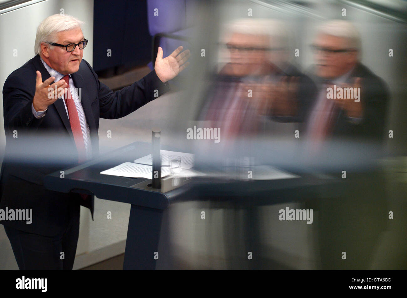 Berlin, Germany. 13th Feb, 2014. German Foreign Minister Frank-Walter ...