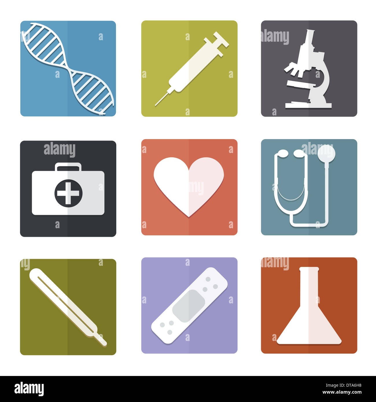 Icons style hospital medical Cut Out Stock Images & Pictures - Alamy