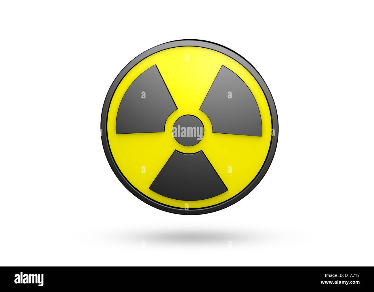 Clean 3D radiation sign on a white background Stock Photo - Alamy