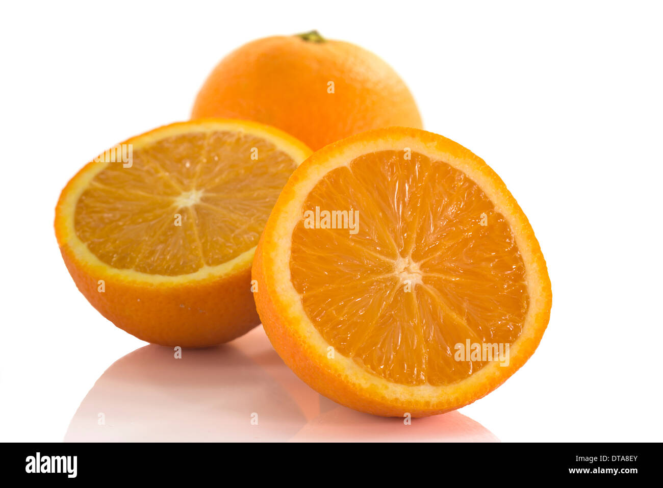macro form orange fruit isolate on white Stock Photo - Alamy