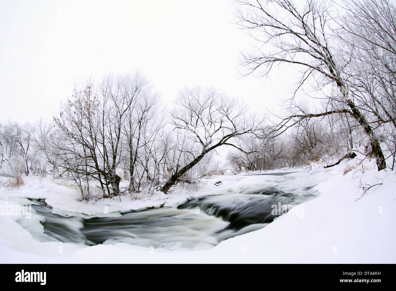 Winter scenic of the River Krynka, Donetsk region, Ukraine Stock Photo ...