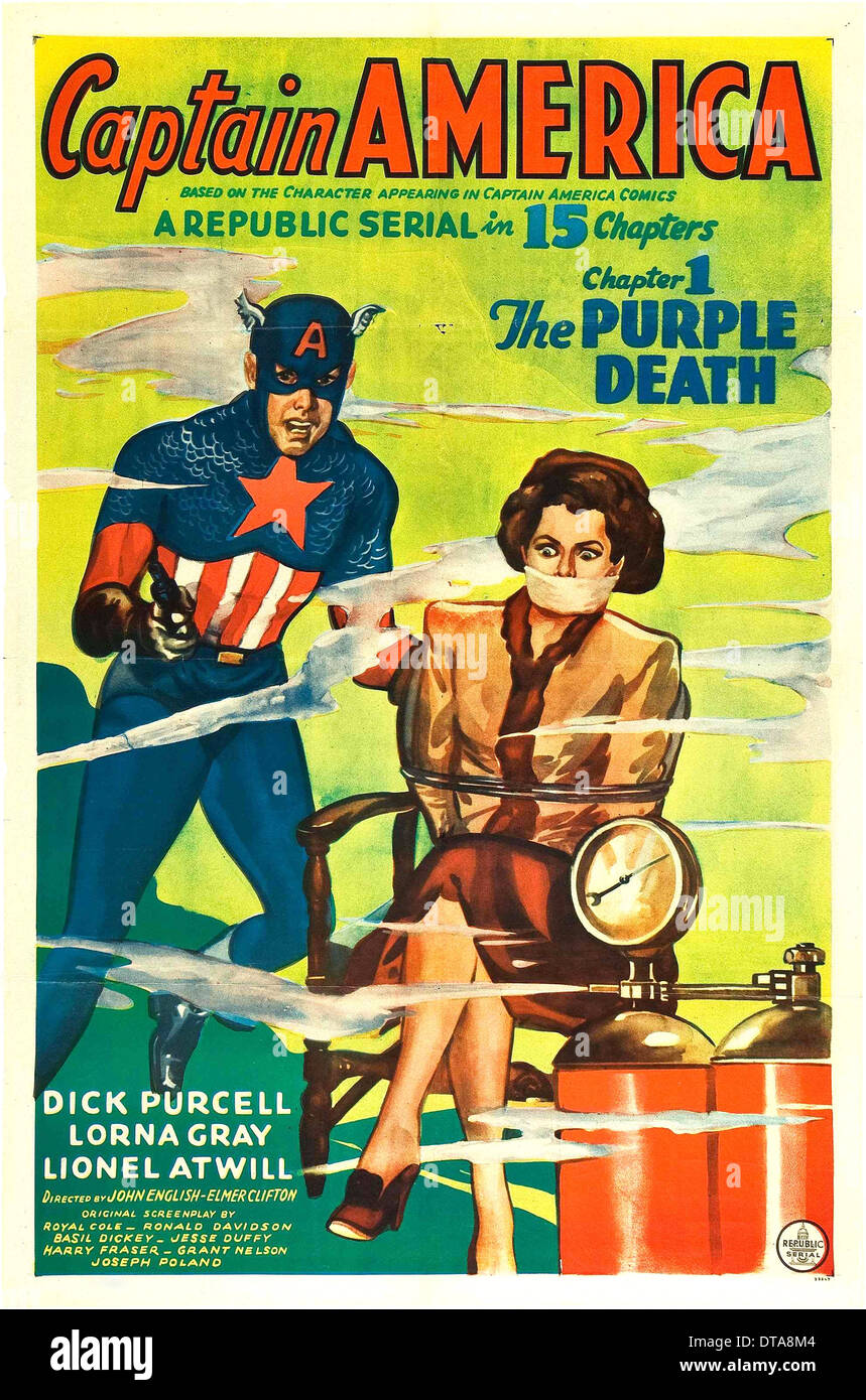 MOVIE POSTER CAPTAIN AMERICA (1944 Stock Photo - Alamy