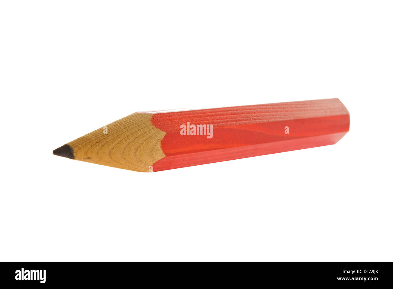 Red sharp Pencil isolated on white Stock Photo - Alamy