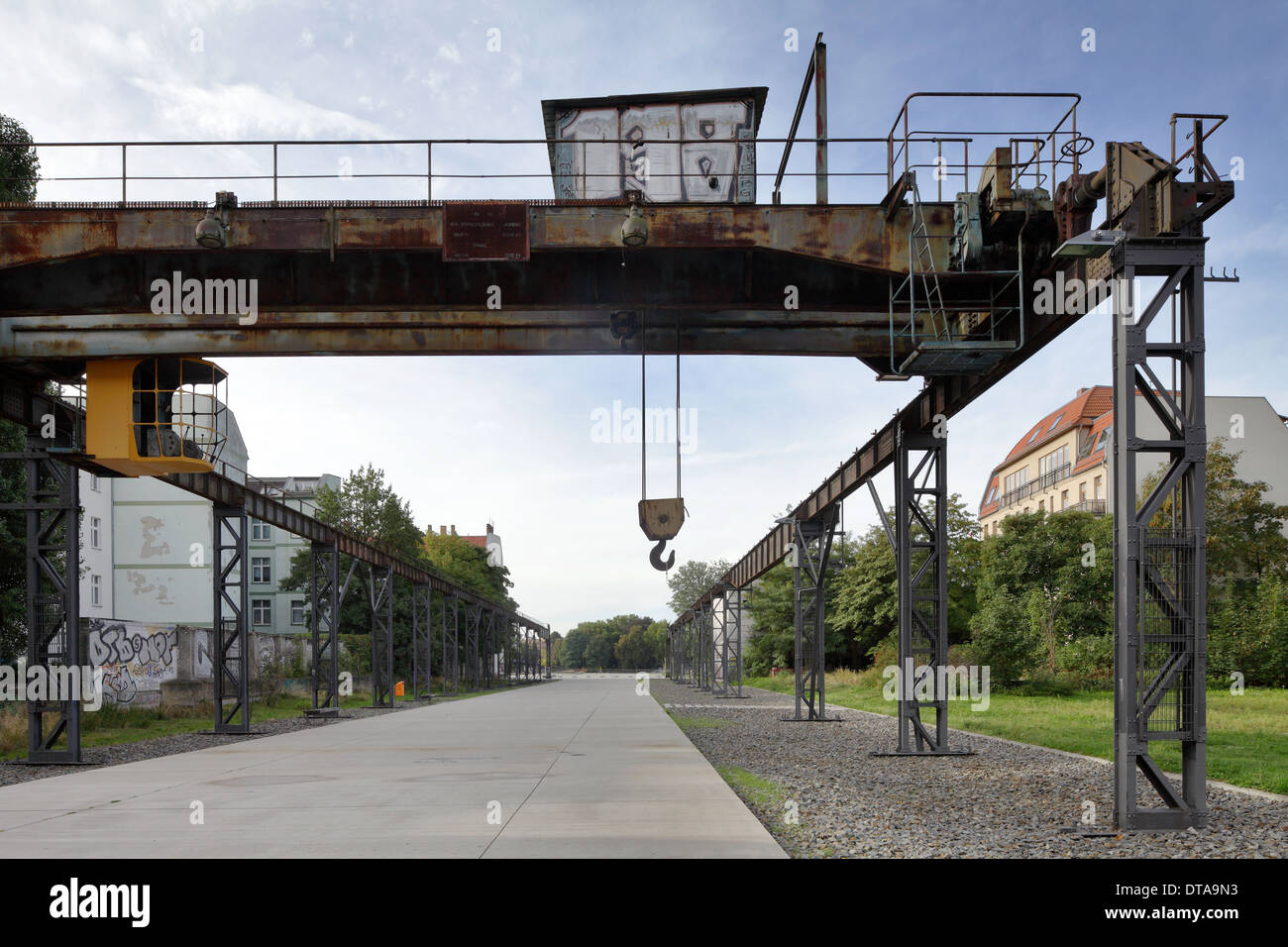 Berlin, Germany, gantry crane as an industrial monument Stock Photo - Alamy
