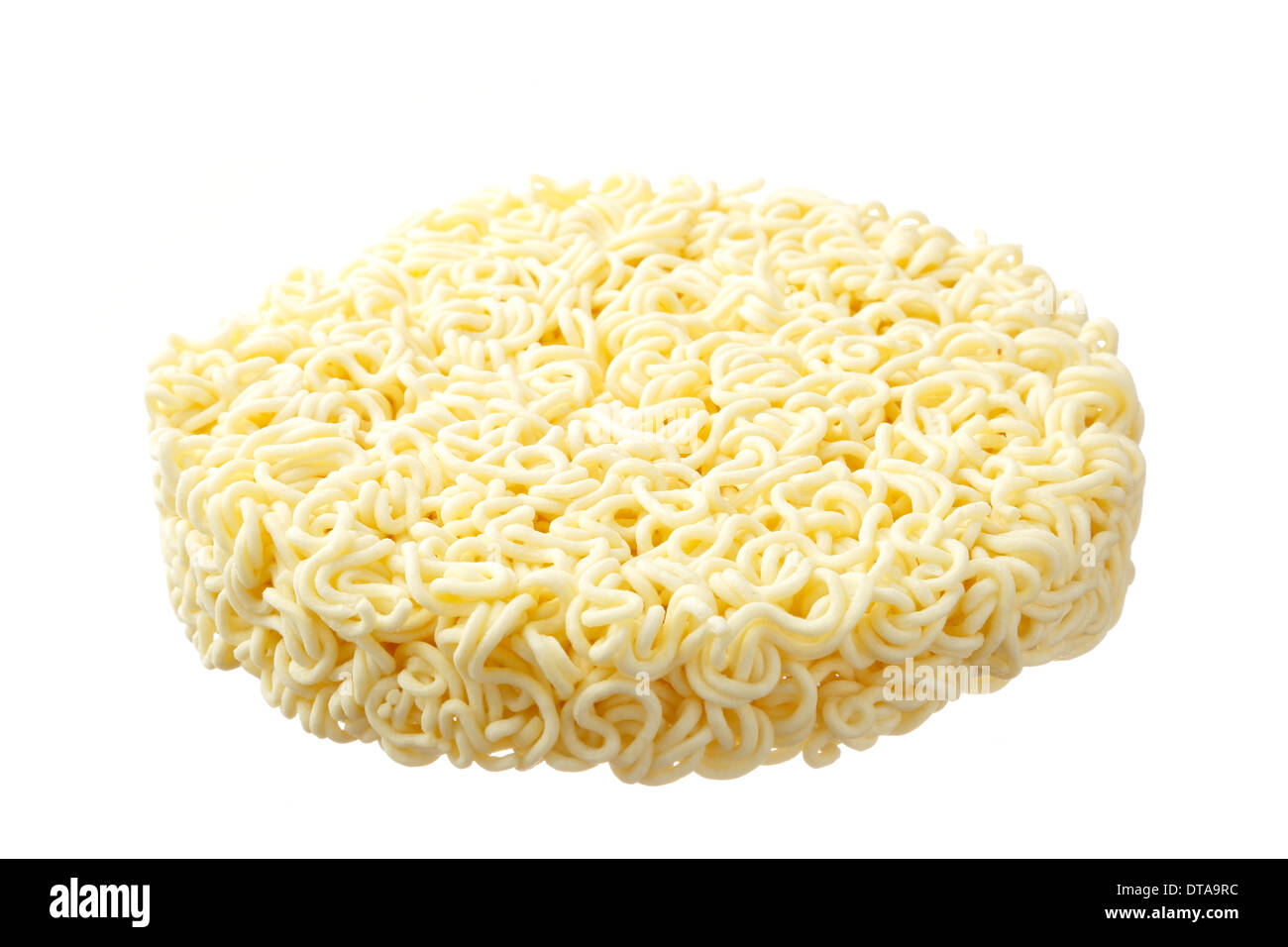 Closeup view of a round instant noodle Stock Photo - Alamy