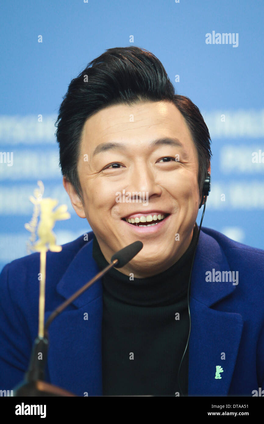 Berlin, Germany. 13th Feb, 2013. Chinese actor Huang Bo speaks during a ...