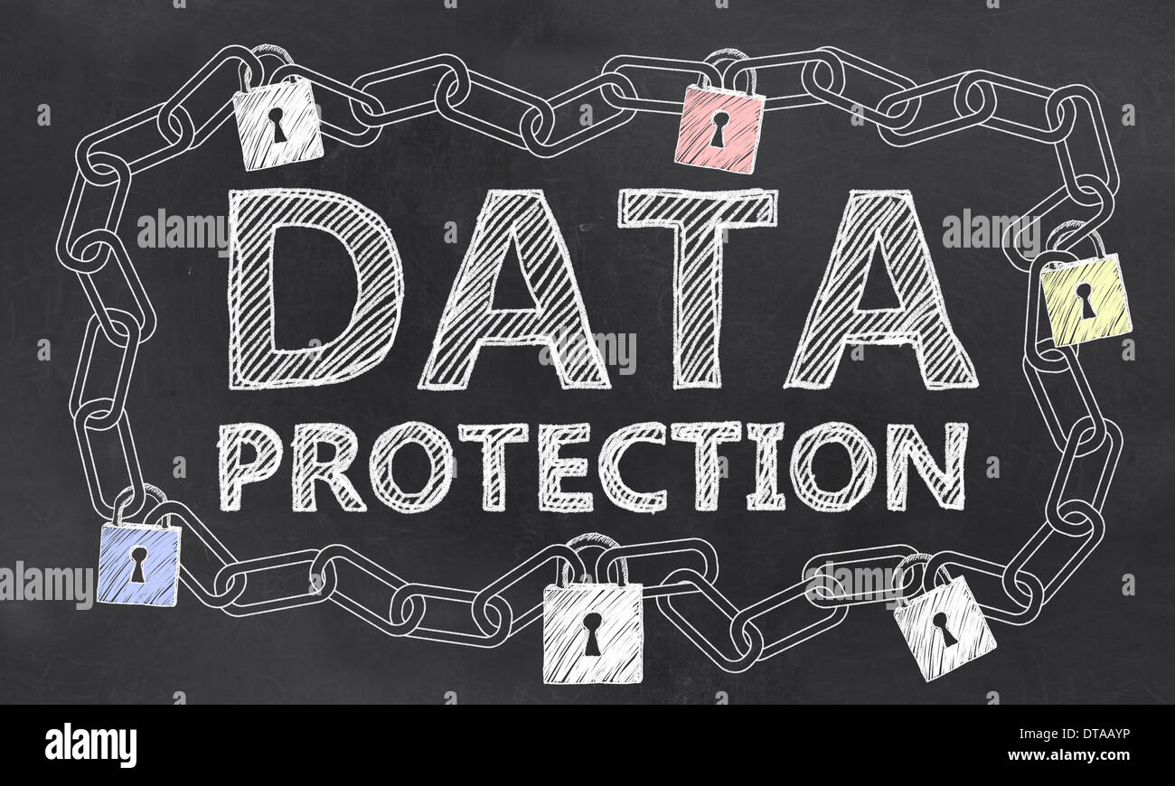 Big Data IT Security Issues with Chalk on Blackboard Stock Photo - Alamy