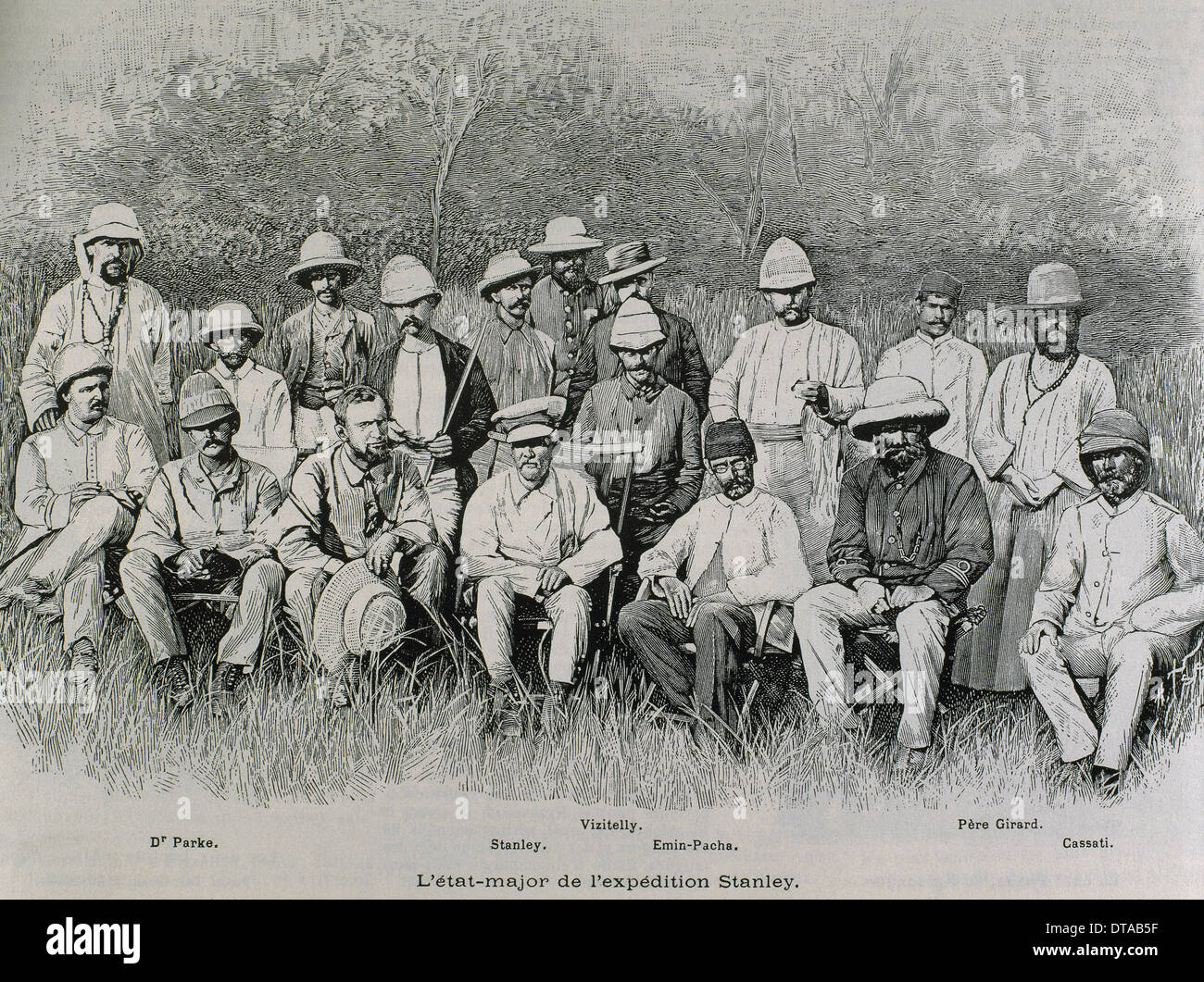 Stanley (1841-1904), British explorer. Staff of this expedition: Dr ...