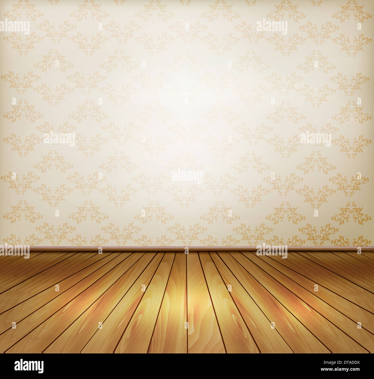 Background with old wall and a wooden floor. Vector Stock Photo - Alamy