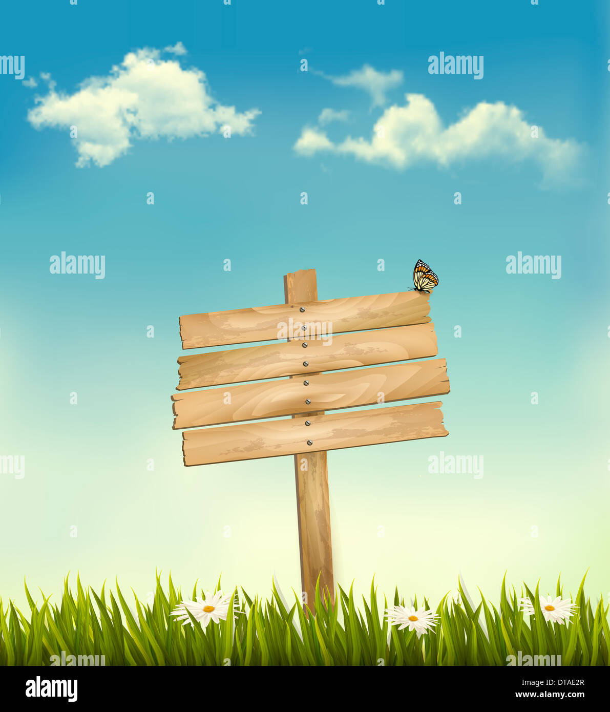 Background with a sign. Vector Stock Photo - Alamy