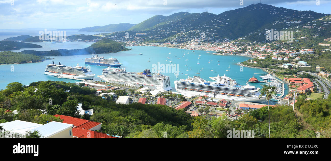 St Thomas harbor of US virgin islands Stock Photo - Alamy