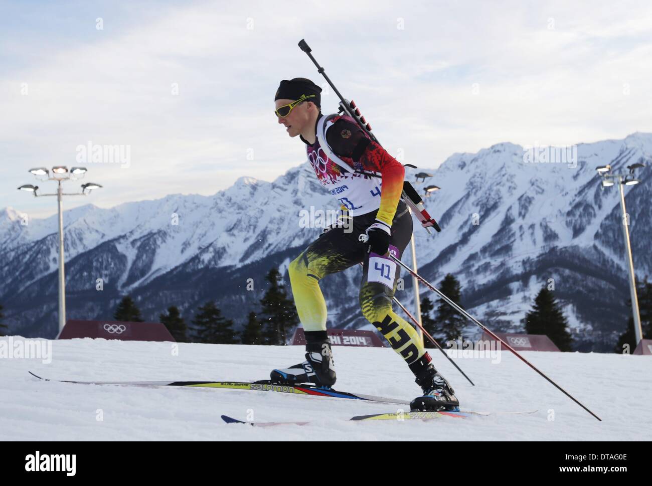 Erik Lesser of Germany competes in the Men's 20km Individual in Laura ...