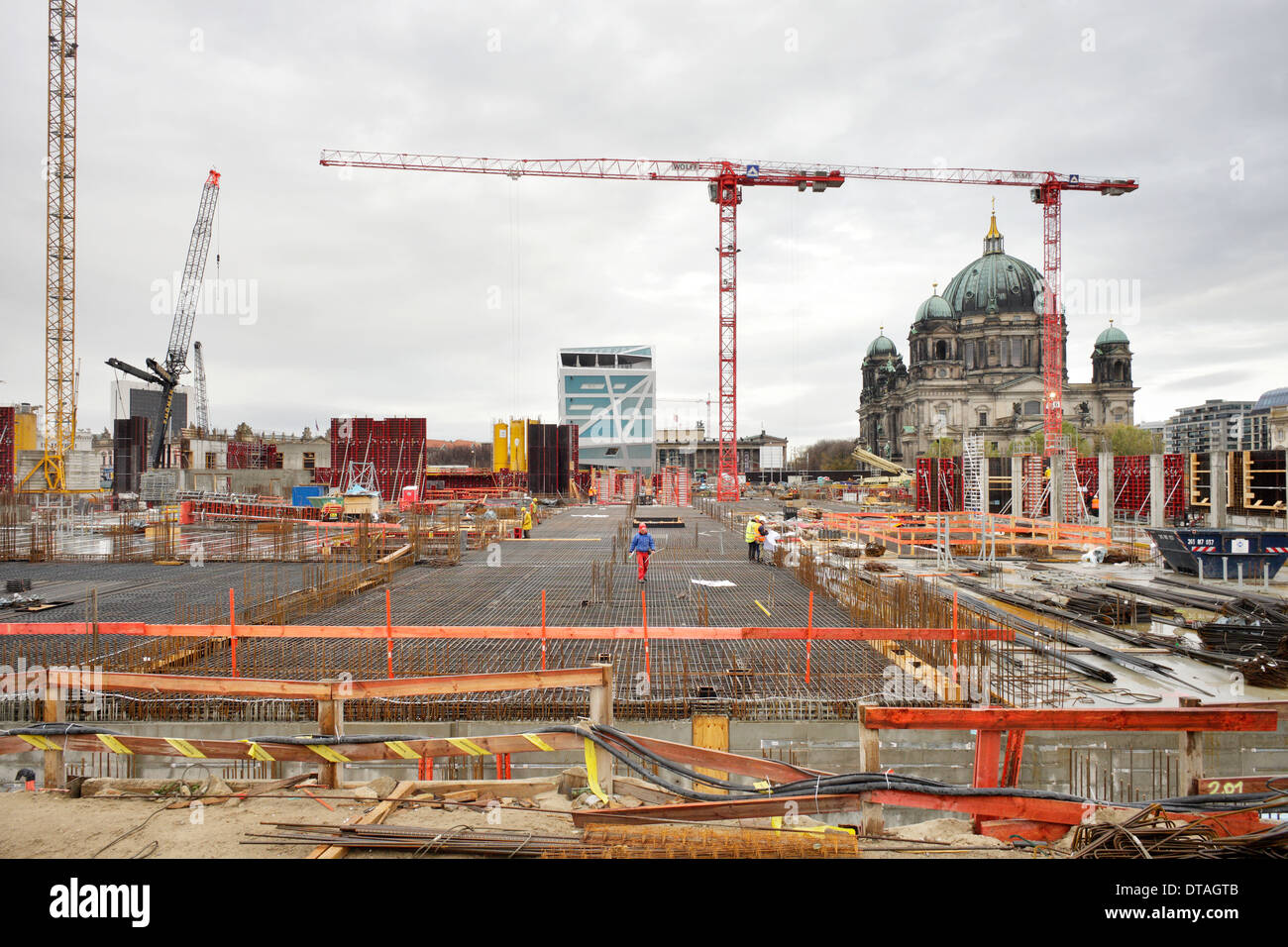 Berlin, Germany, construction work on the basement floor at the ...
