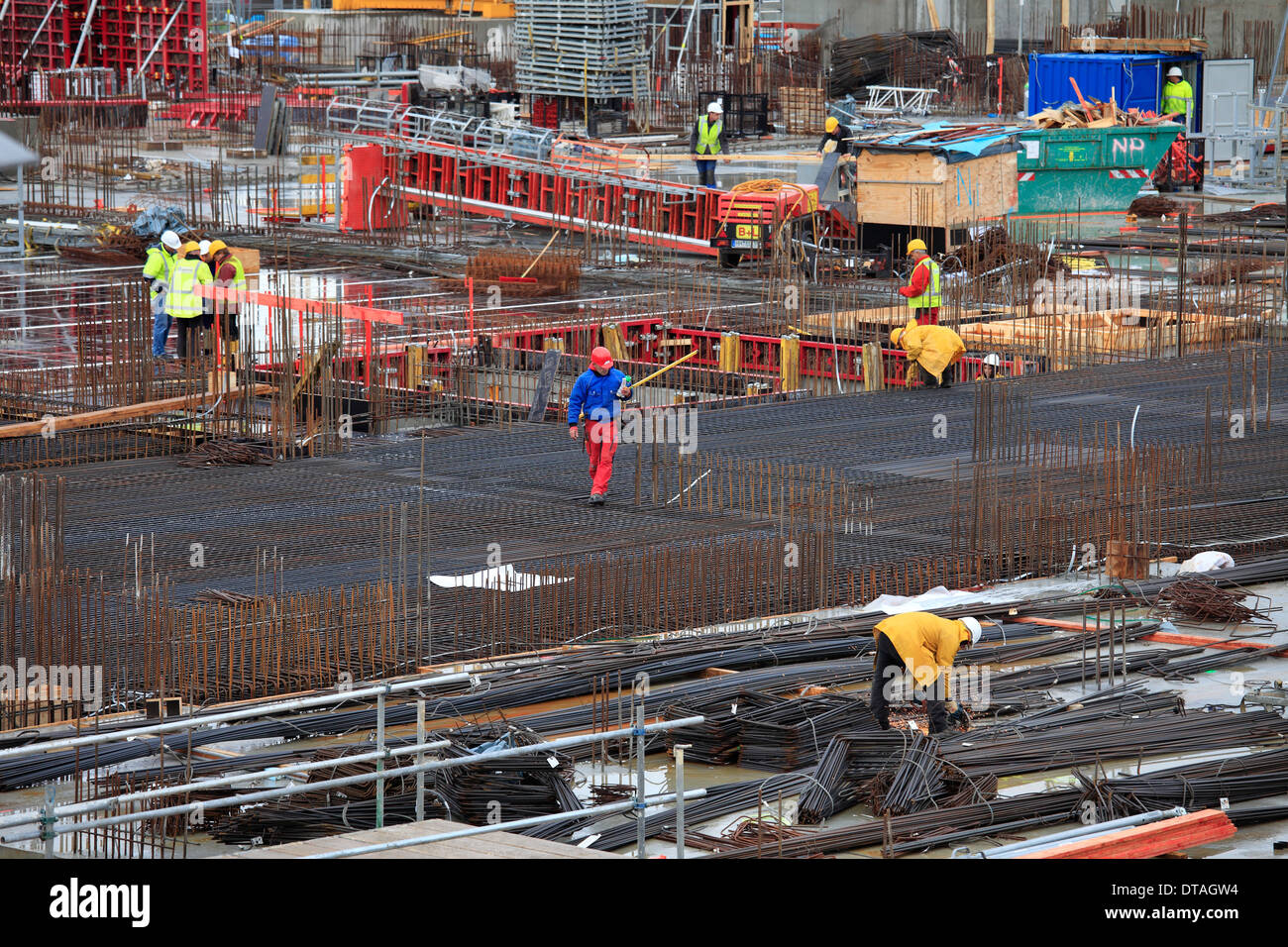 Berlin, Germany, construction work on the basement floor at the ...