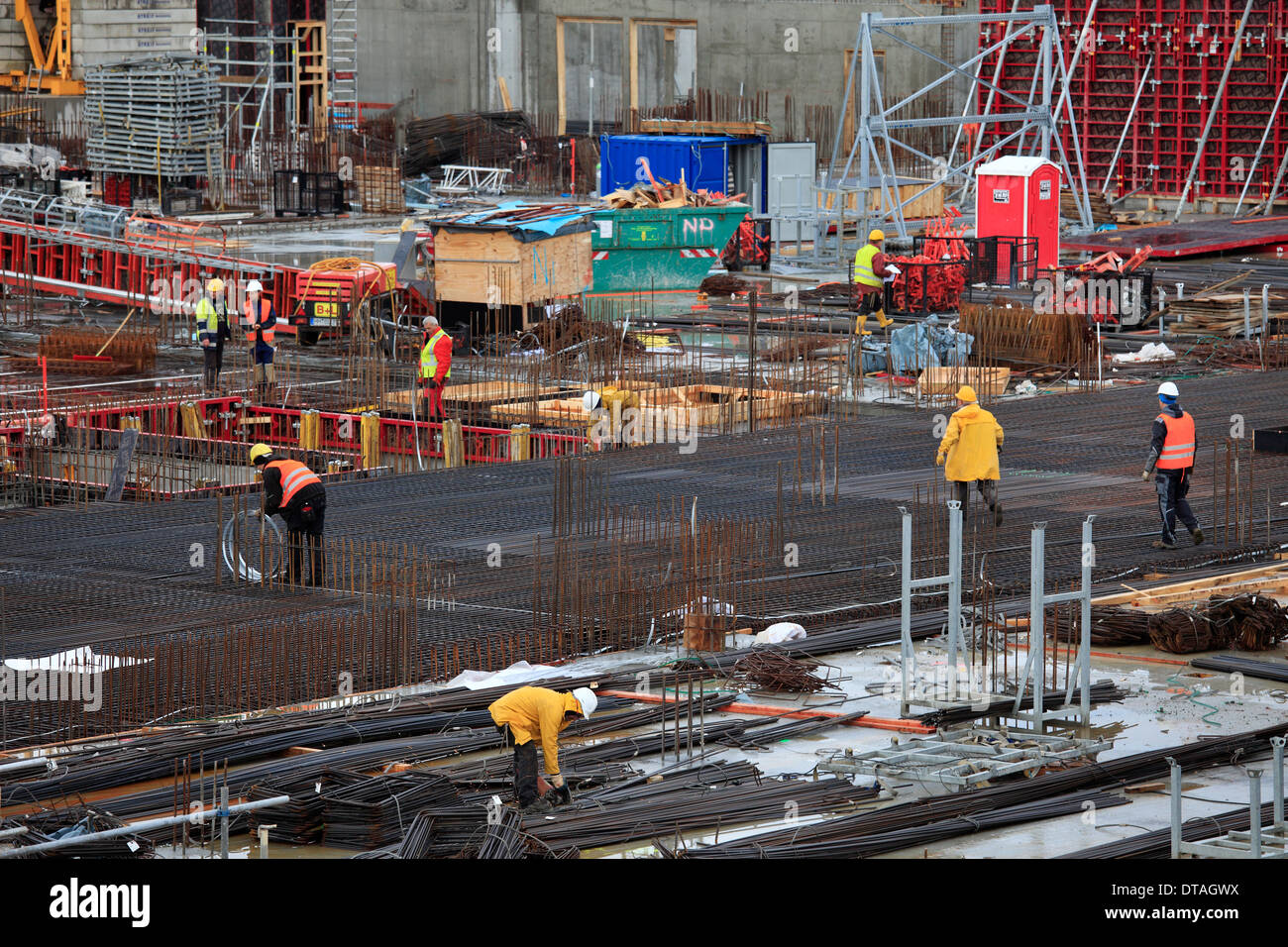 Berlin, Germany, construction work on the basement floor at the ...