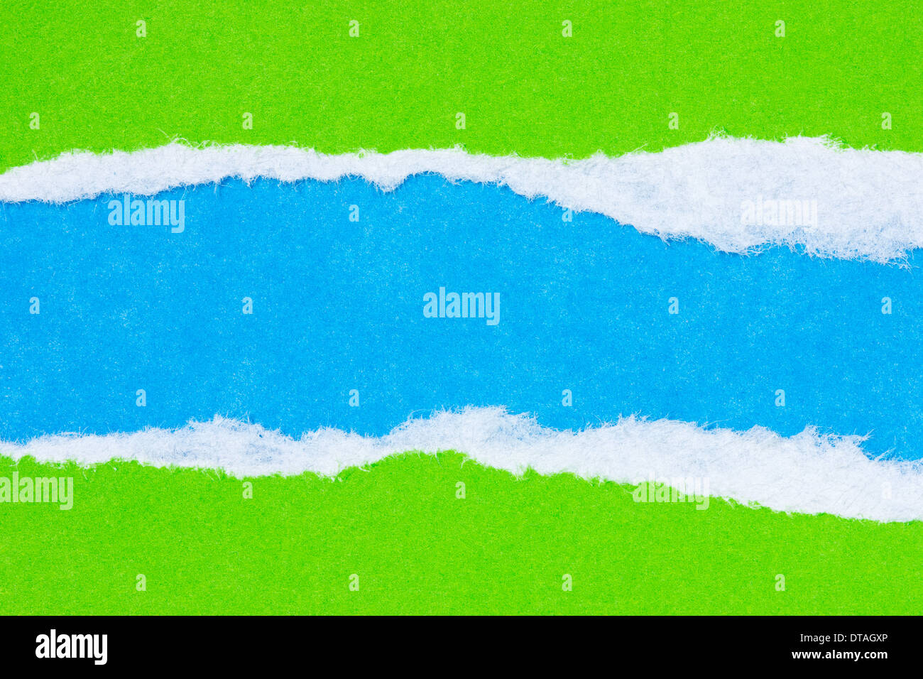 Torn paper green and blue colors for the background Stock Photo - Alamy