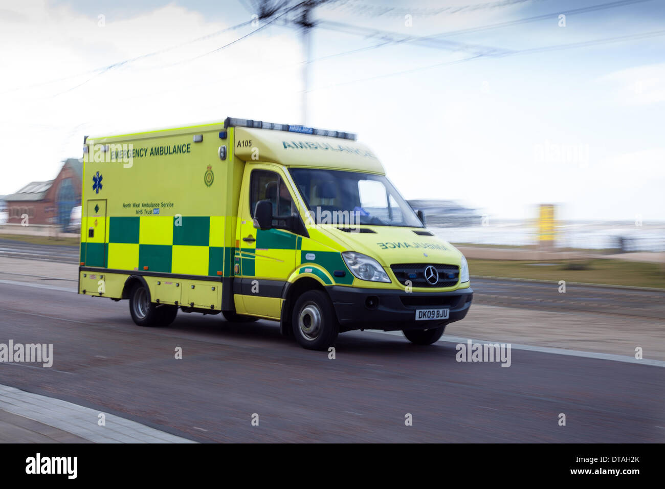 999 NHS North west Emergency Ambulance Blackpool, UK 13th Feb, 2014. A ...