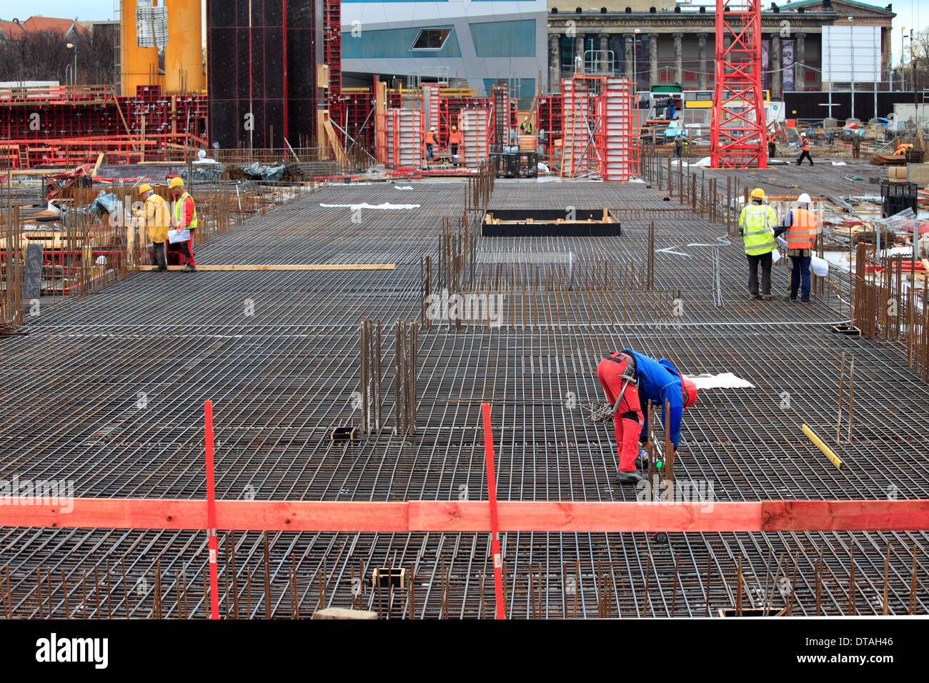 Berlin, Germany, construction work on the basement floor at the ...