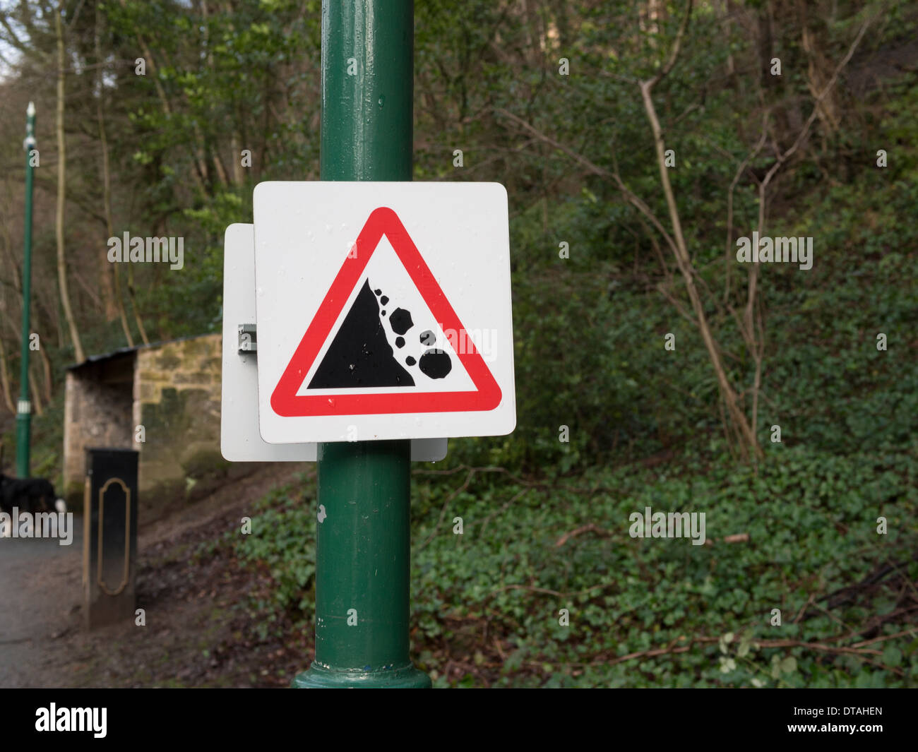Falling rocks sign hi-res stock photography and images - Alamy
