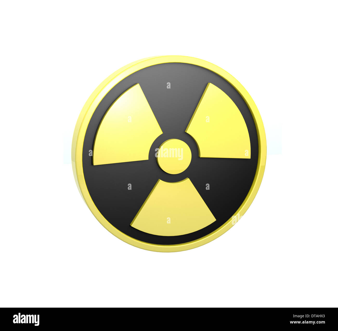 3D radiation sign with highlights isolated on a white background Stock ...