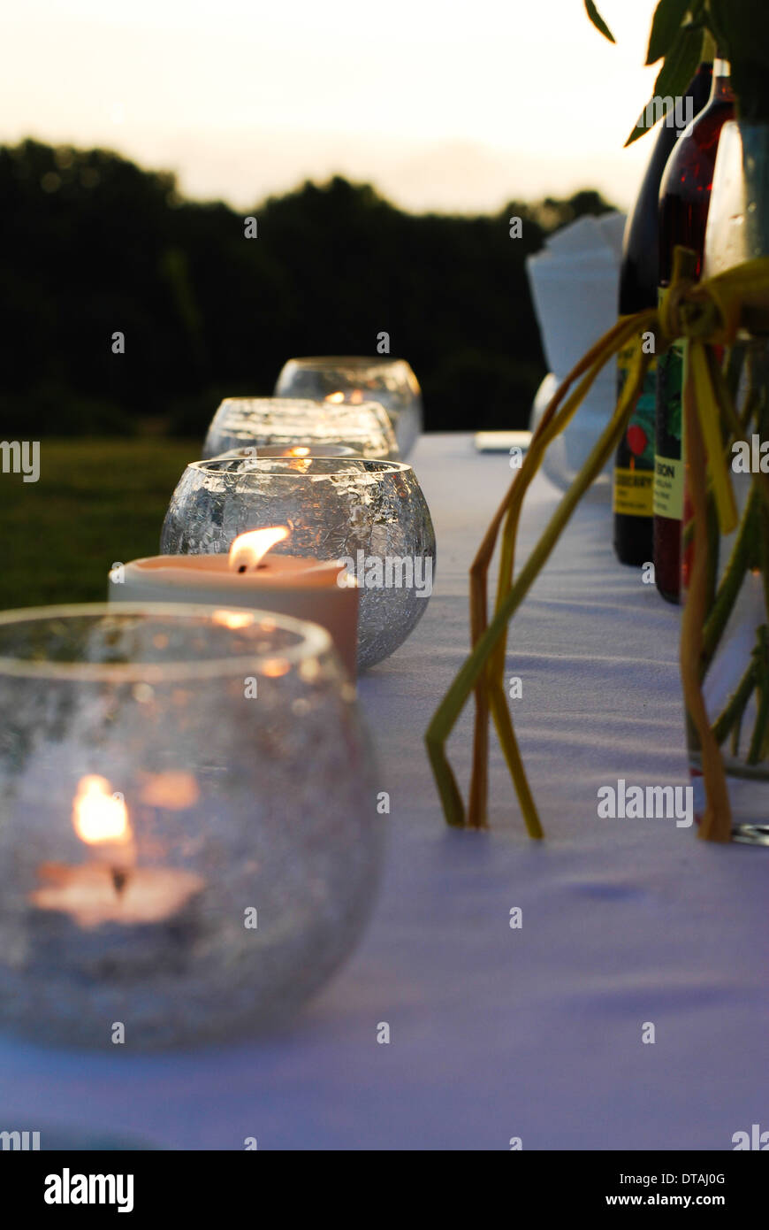 Evening Outdoor Farm Dinner in the Fall Stock Photo - Alamy