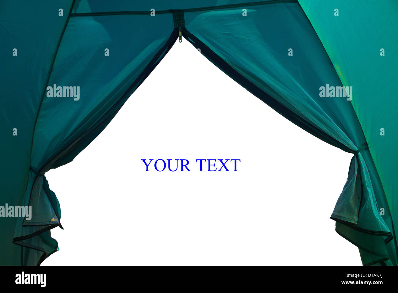 view from a touristic tent to white background, use for background ...