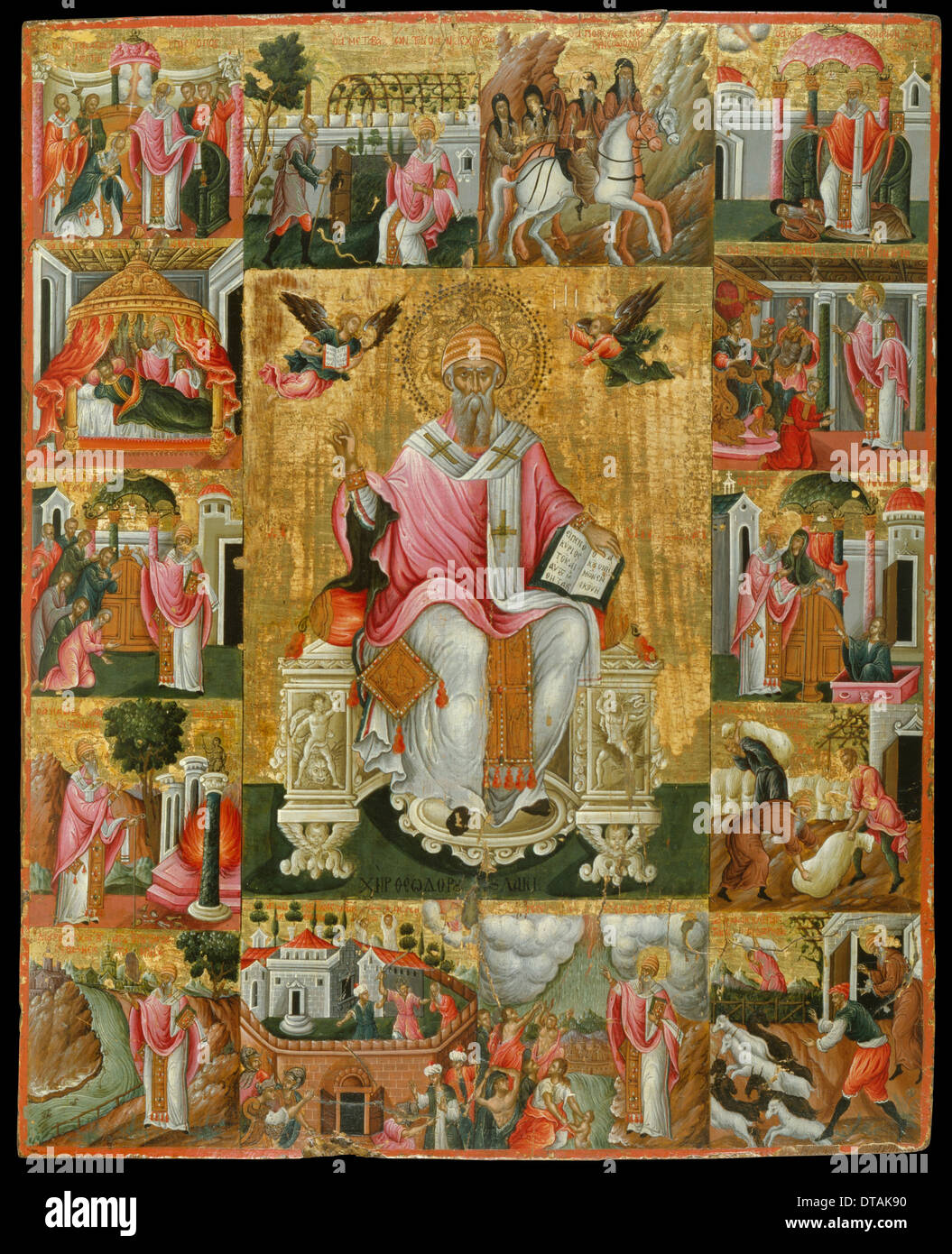 Saint Spyridon, Bishop of Trimythous with scenes from his life, Second ...