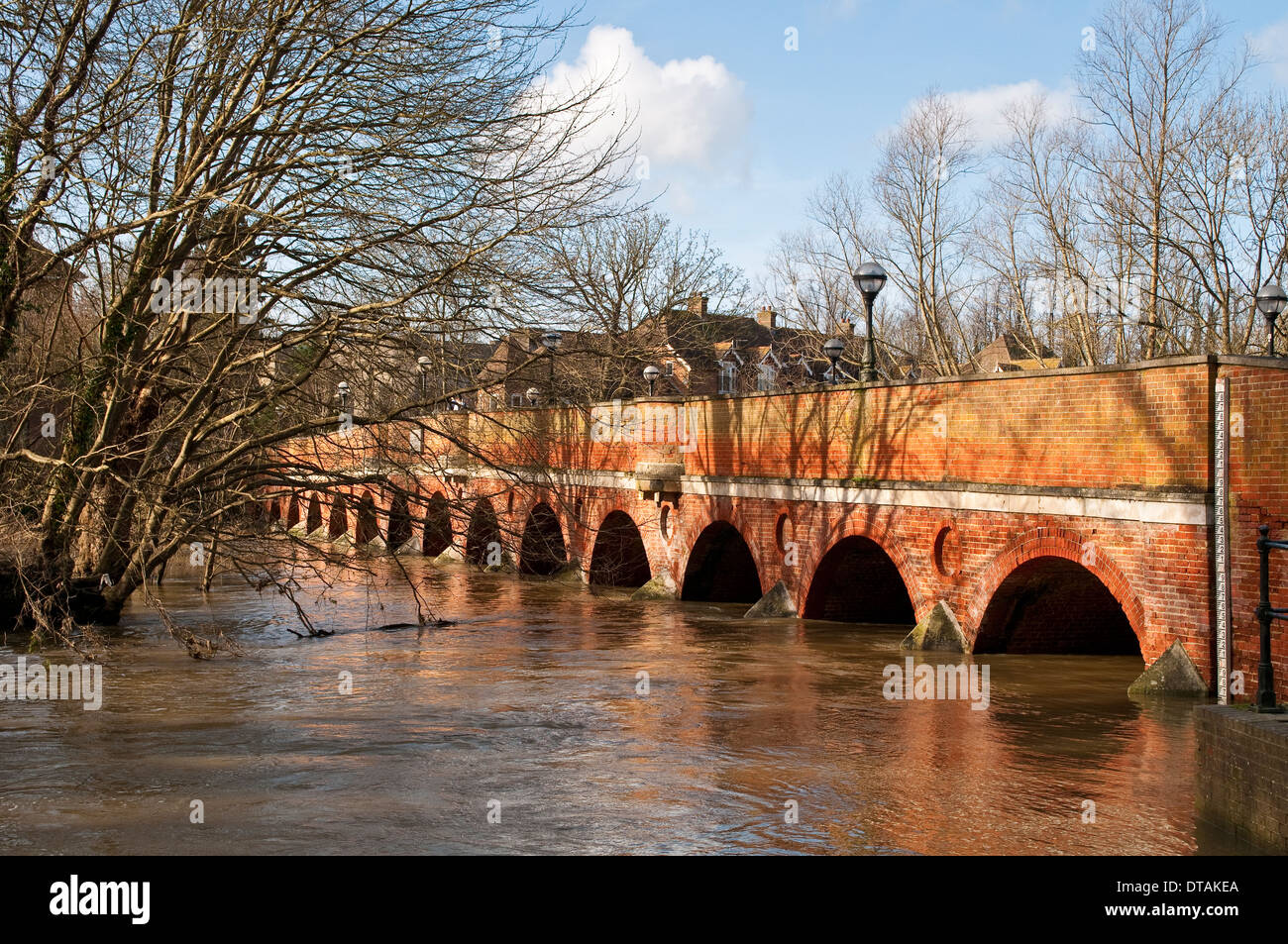 Leatherhead Bridge over the River Mole, Leatherhead, Surrey, UK Stock ...