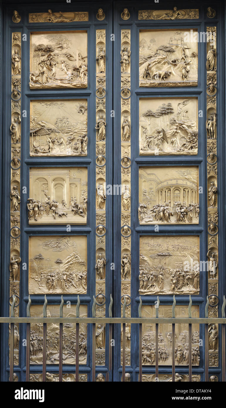 The Gates of Paradise in the Florence Baptistry (Copy), 1425-1452 ...