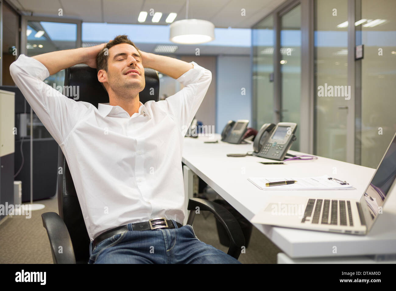 Relaxed Office Worker