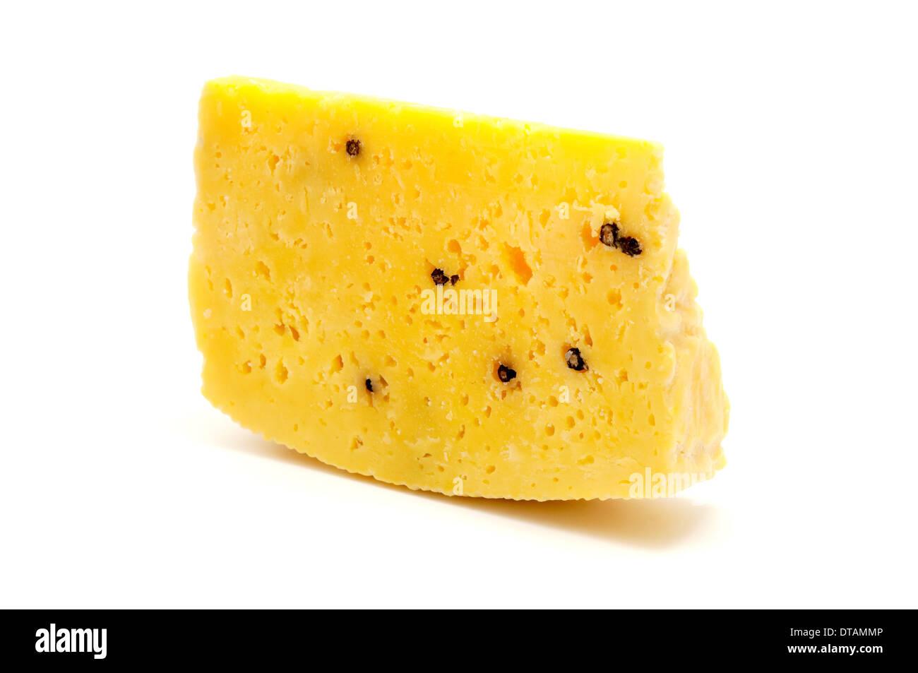 Piacentino ennese cheese on a white background Stock Photo - Alamy