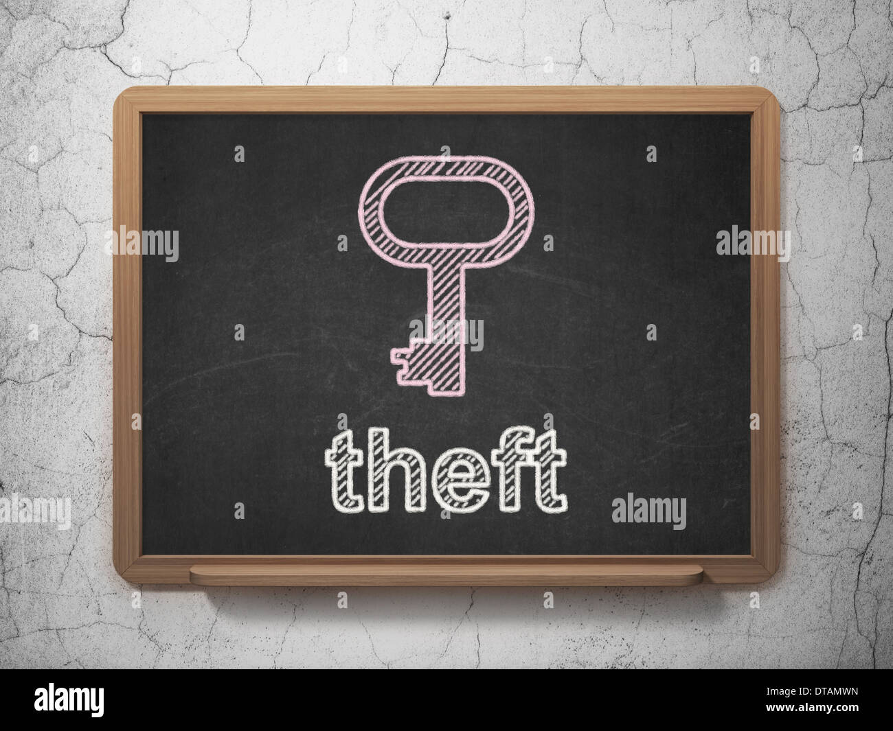Safety concept: Key and Theft on chalkboard background Stock Photo - Alamy