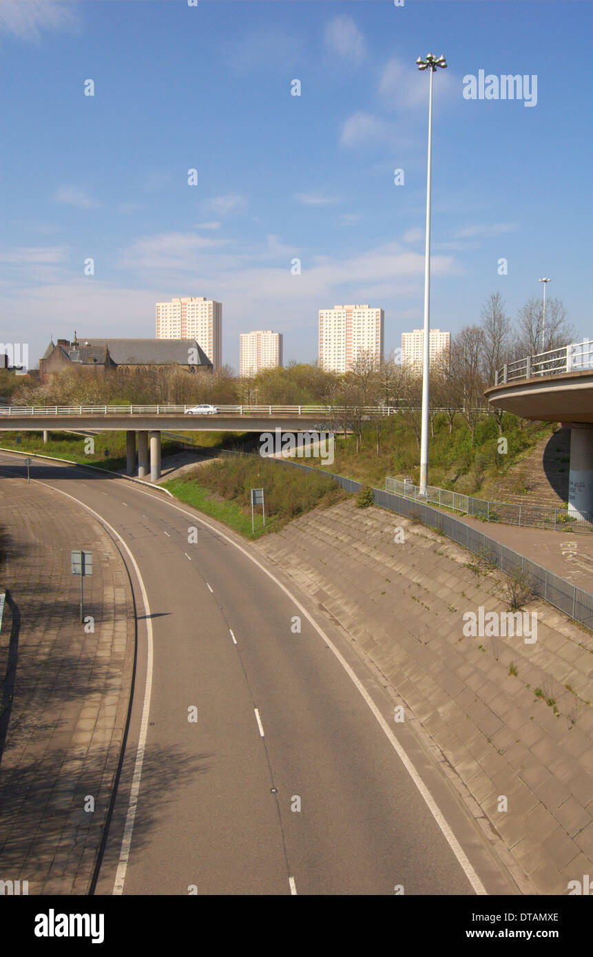 Motorway Junction at Townhead in Glasgow, Scotland Stock Photo - Alamy