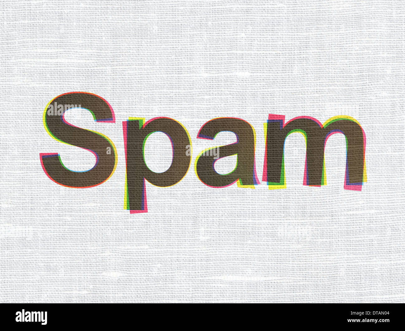 Protection concept: Spam on fabric texture background Stock Photo - Alamy