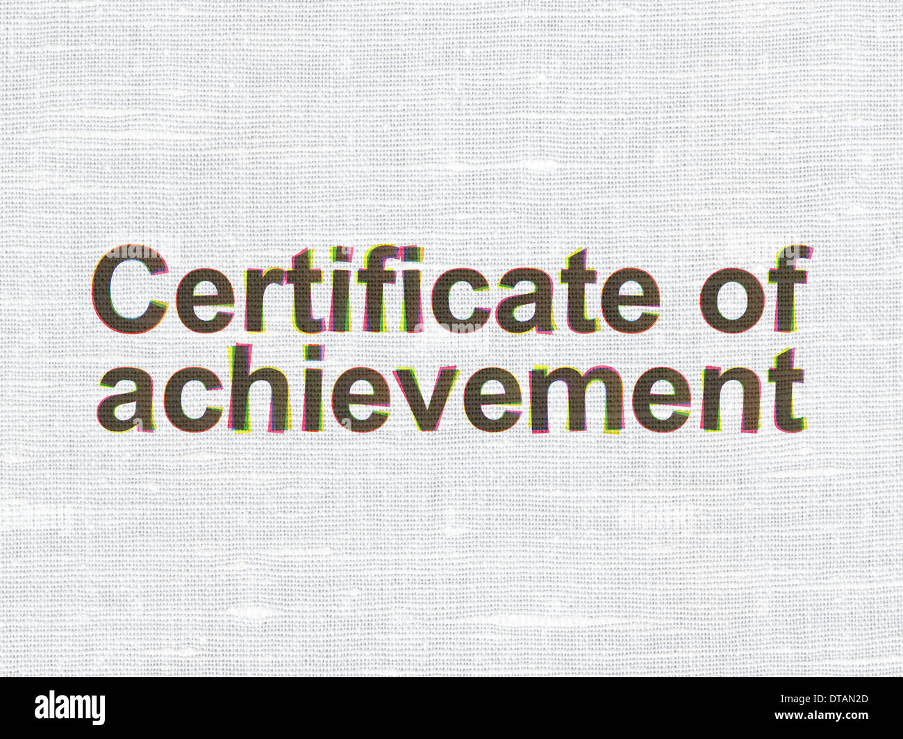 Education concept: Certificate of Achievement on fabric texture ...