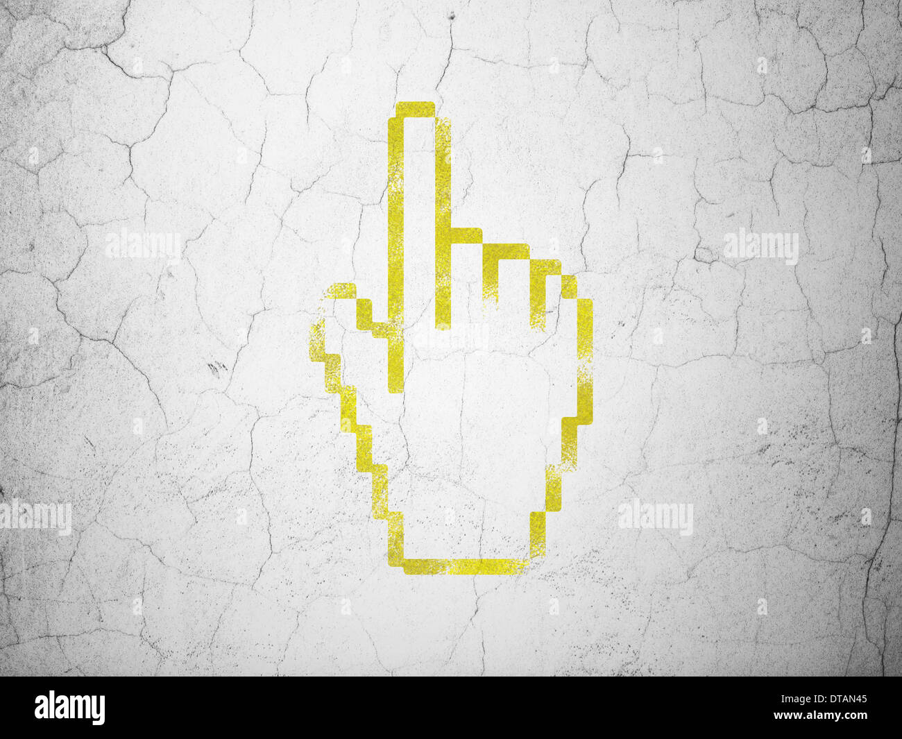 Web design concept: Mouse Cursor on wall background Stock Photo - Alamy
