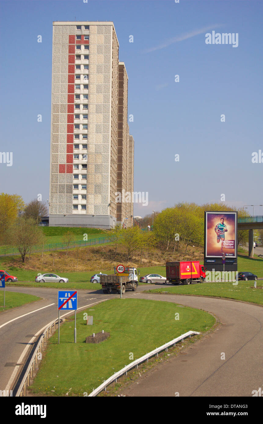 High rise residential buildings at Sighthill in Glasgow, Scotland Stock ...