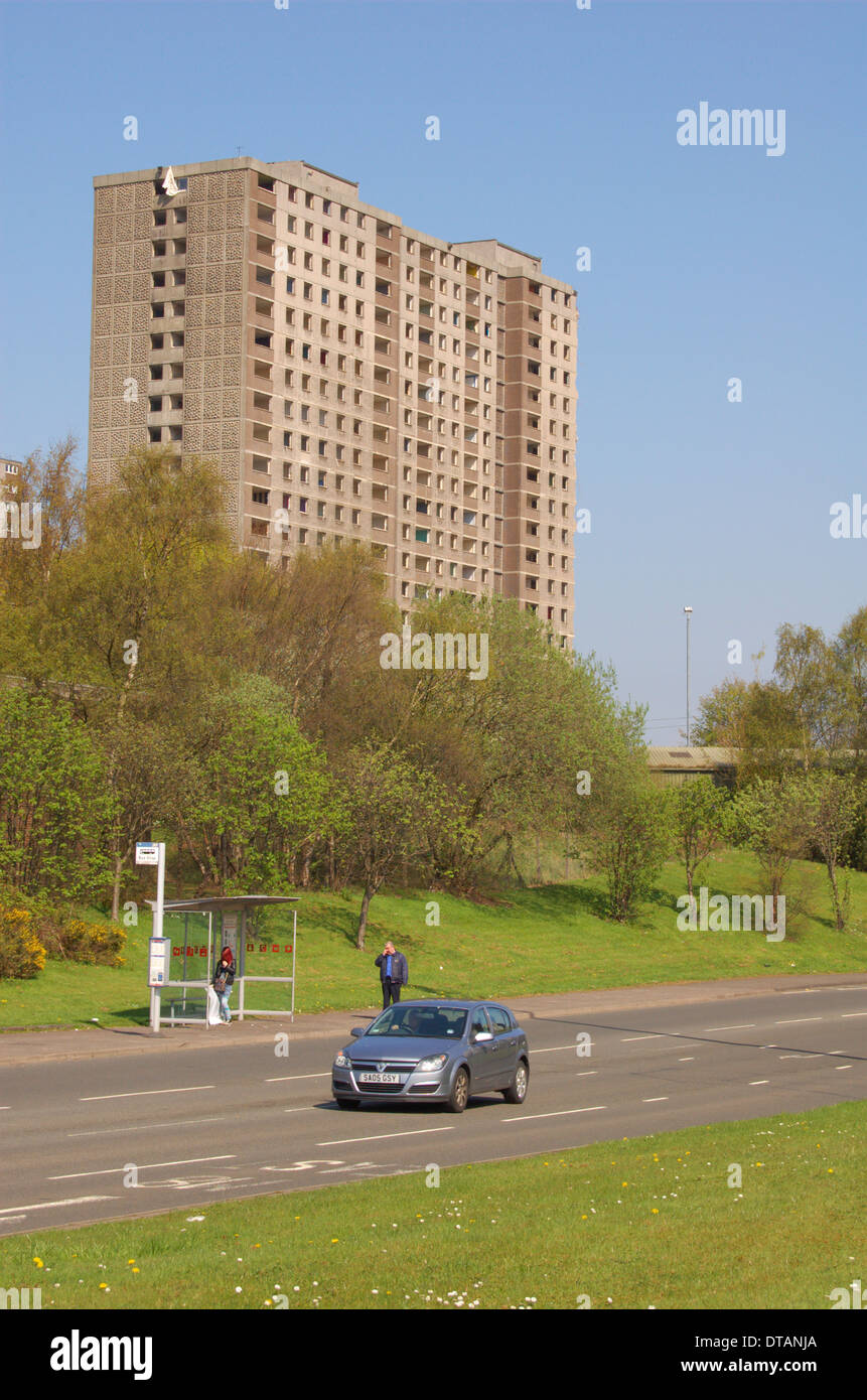 High rise residential buildings at Sighthill in Glasgow, Scotland Stock ...