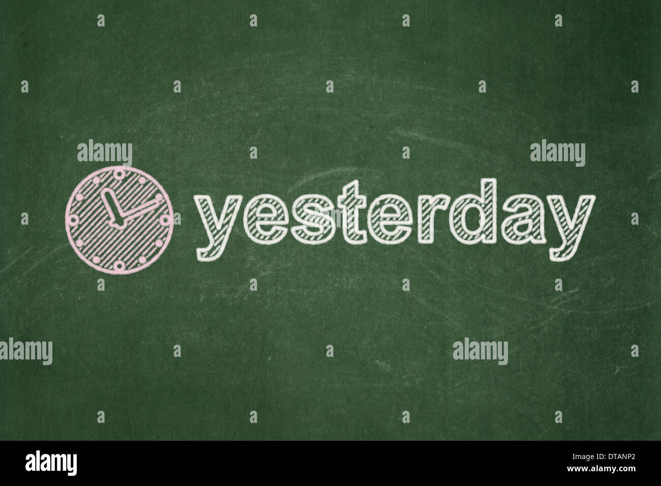 Time concept: Clock and Yesterday on chalkboard background Stock Photo ...