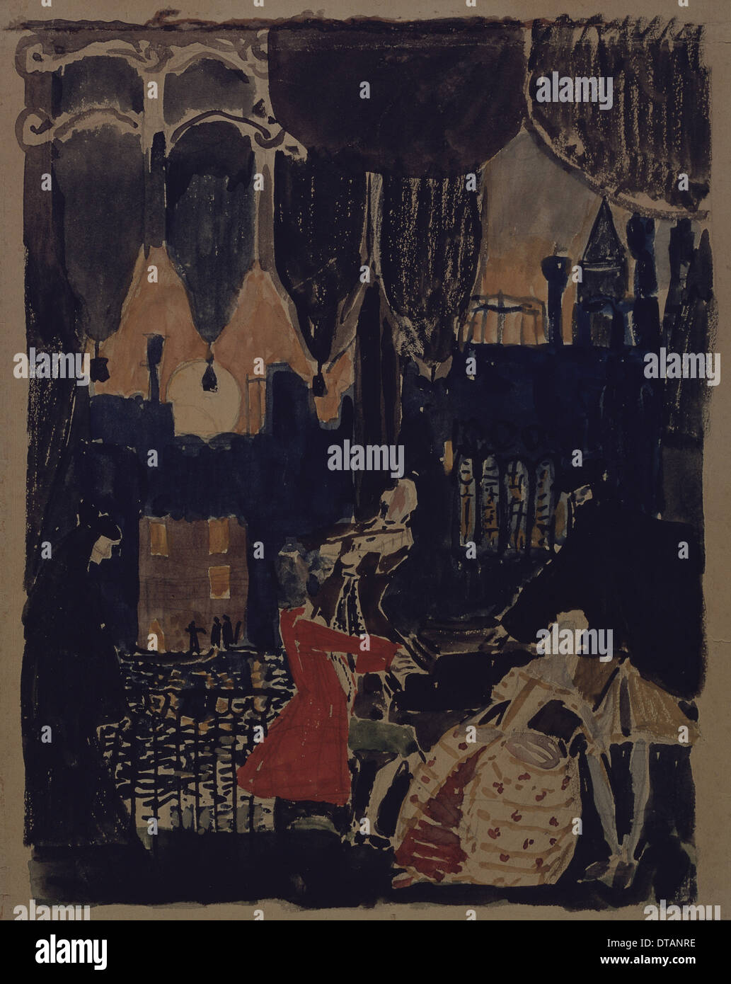 Stage design for the opera Mozart and Salieri by N. Rimski-Korsakov ...